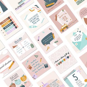 Teacher Instagram Post Templates Canva, Teacher Social Media Posts ...