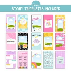 Bright Rainbow Pastel Instagram Story Templates, Teacher Instagram ...