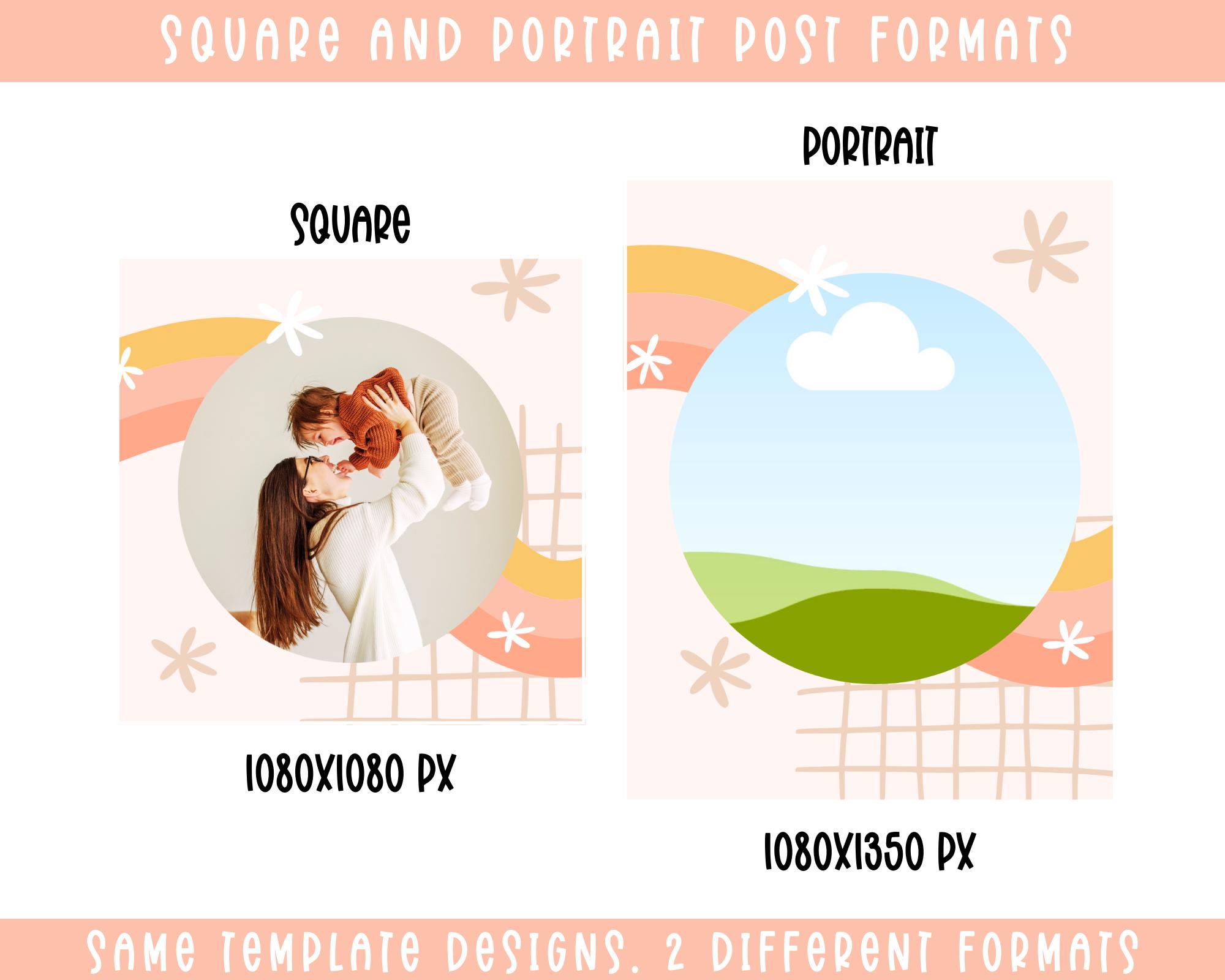 Happy Boho Instagram Post Templates, Boho Instagram Templates, Neutral ...