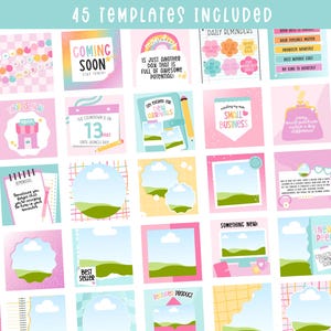 Rainbow Instagram Post Templates Canva, Pastel Rainbow Instagram ...