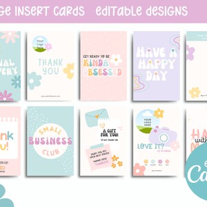 Pastel Rainbow Display Card Templates, Small Business Display Cards ...