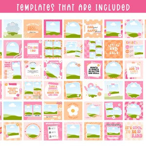 Pink Retro Instagram Post Templates, Bright Pink Instagram Templates ...