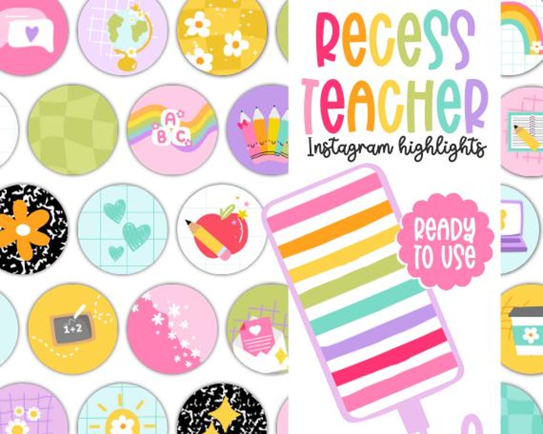 Pastel Rainbow Instagram Story Highlight Covers, Instagram Templates ...