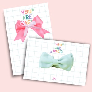 Bow Card, Hairbow Display Card, Business Thank You Card, Bow Card ...