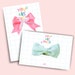 Bow Card, Hairbow Display Card, Business Thank You Card, Bow Card ...