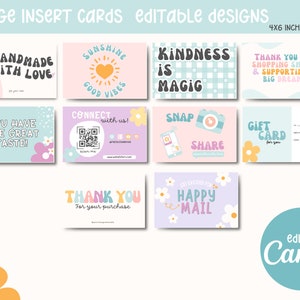 Pastel Rainbow Display Card Templates, Small Business Display Cards ...