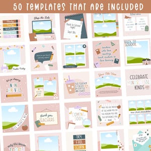 Teacher Instagram Post Templates Canva, Teacher Social Media Posts ...