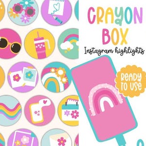 Crayon Box Rainbow Instagram Story Highlight Covers, Instagram ...
