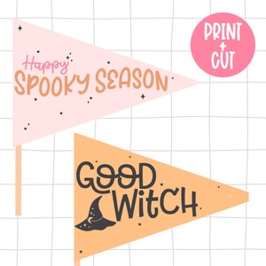 Halloween Pennant Flag Printable, Halloween Flag Printable, Halloween ...