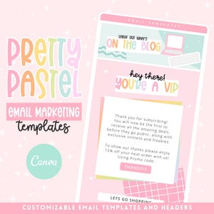 Pastel Email Marketing Templates, Canva Newsletter Templates, Pastel ...