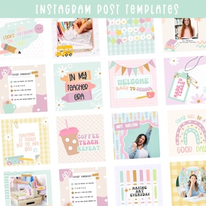 Teacher Era, Teacher Instagram Post Templates, Canva Templates, Teacher ...