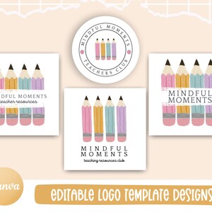 Teacher Logo Design Canva, Colorful Teacher Logo Design, Kids Boutique ...