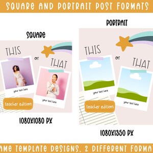 Teacher Instagram Post Templates Canva, Teacher Social Media Posts ...