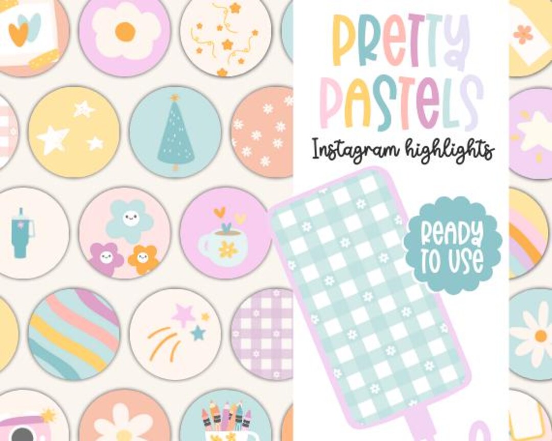 Pastel Instagram Highlight Covers, Pastel Rainbow Instagram Icons ...