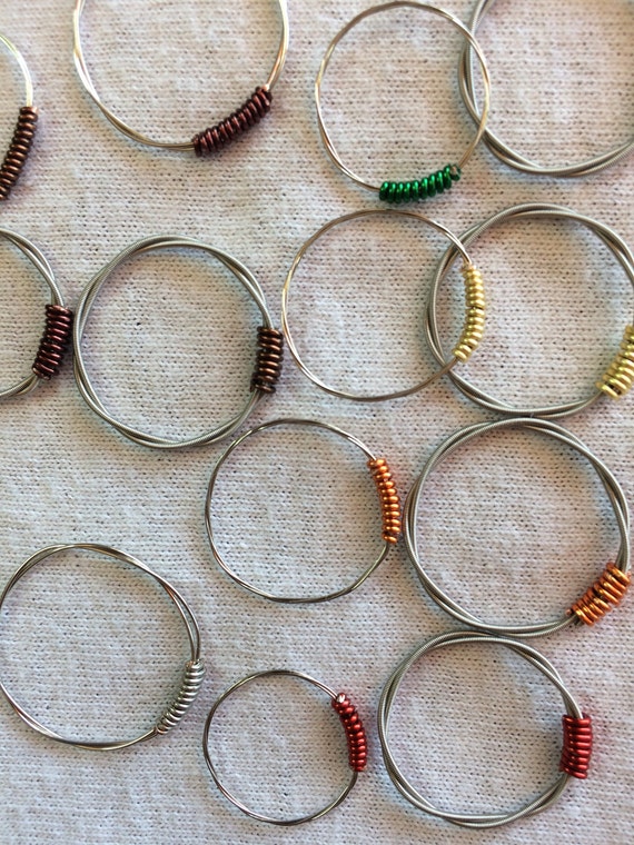 Guitar String Rings Sizes 4 to 10 | Etsy