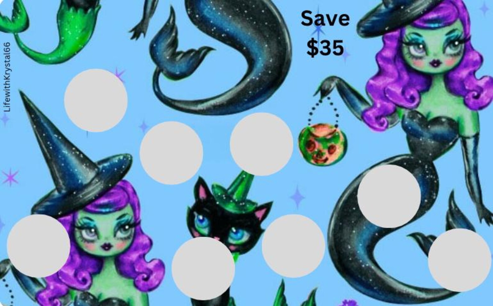 Mermaid Witch Savings Scratcher - Etsy