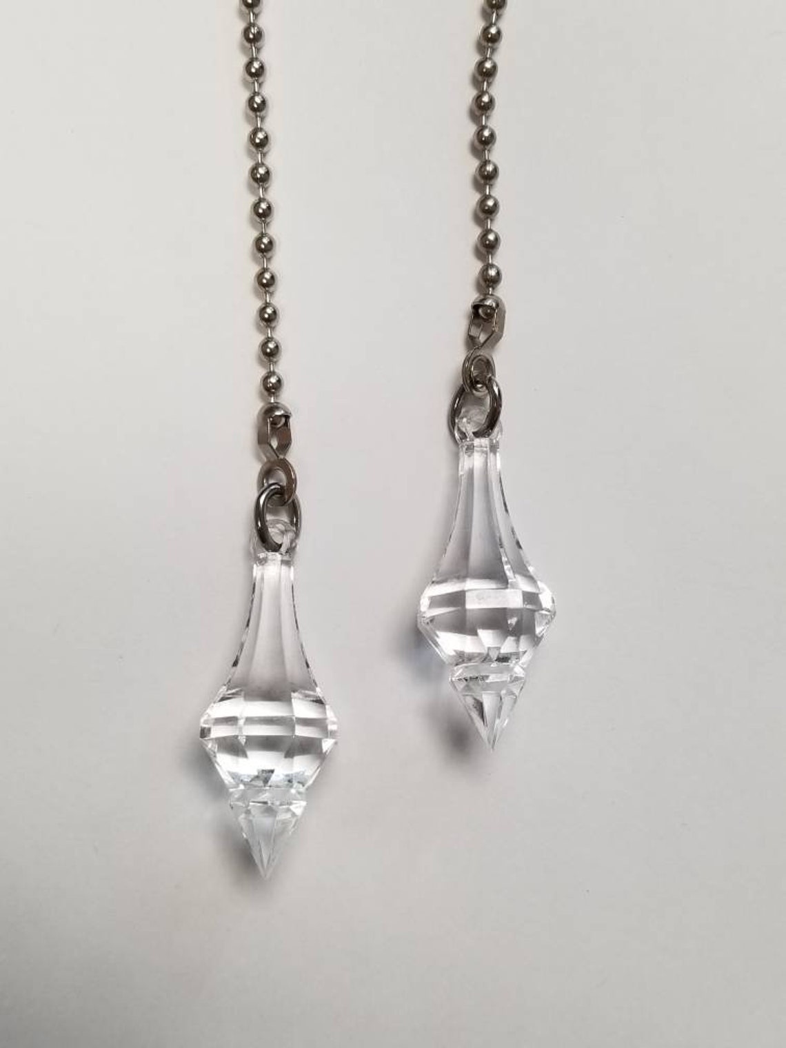 Set of Diamond / Crystal Acrylic Style Ceiling Fan and Light | Etsy