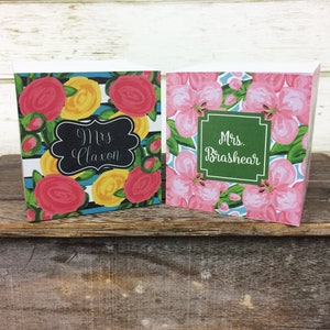 Preppy Collection Sticky Note Cube Choice of Pattern, Color, Frame ...