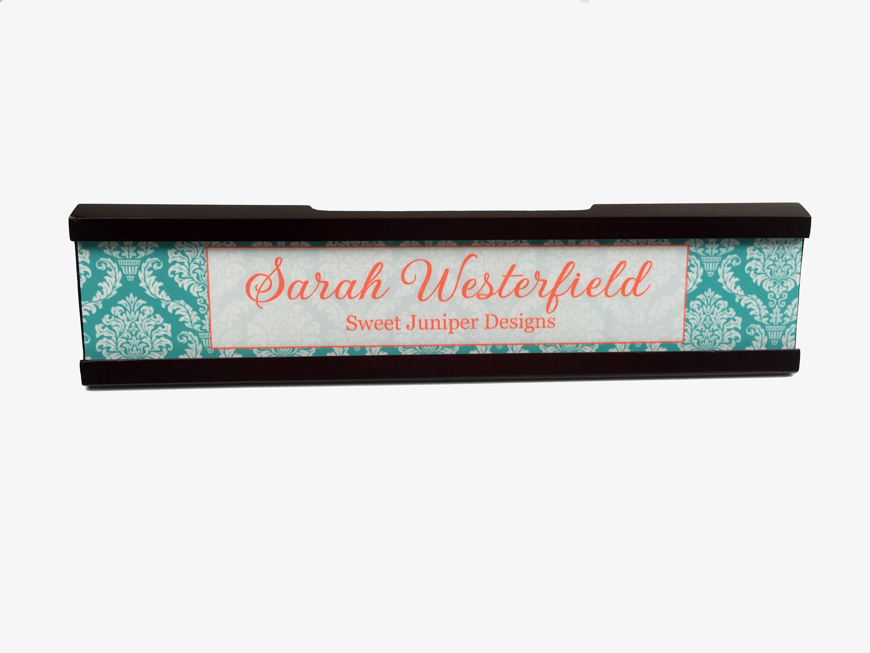 Custom Design Personalized Mahogany Wood Desk Name Plate Plaque ...