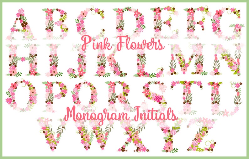 Pink Flowers Monogram Flip Sequin Pillow Personalized Name & | Etsy