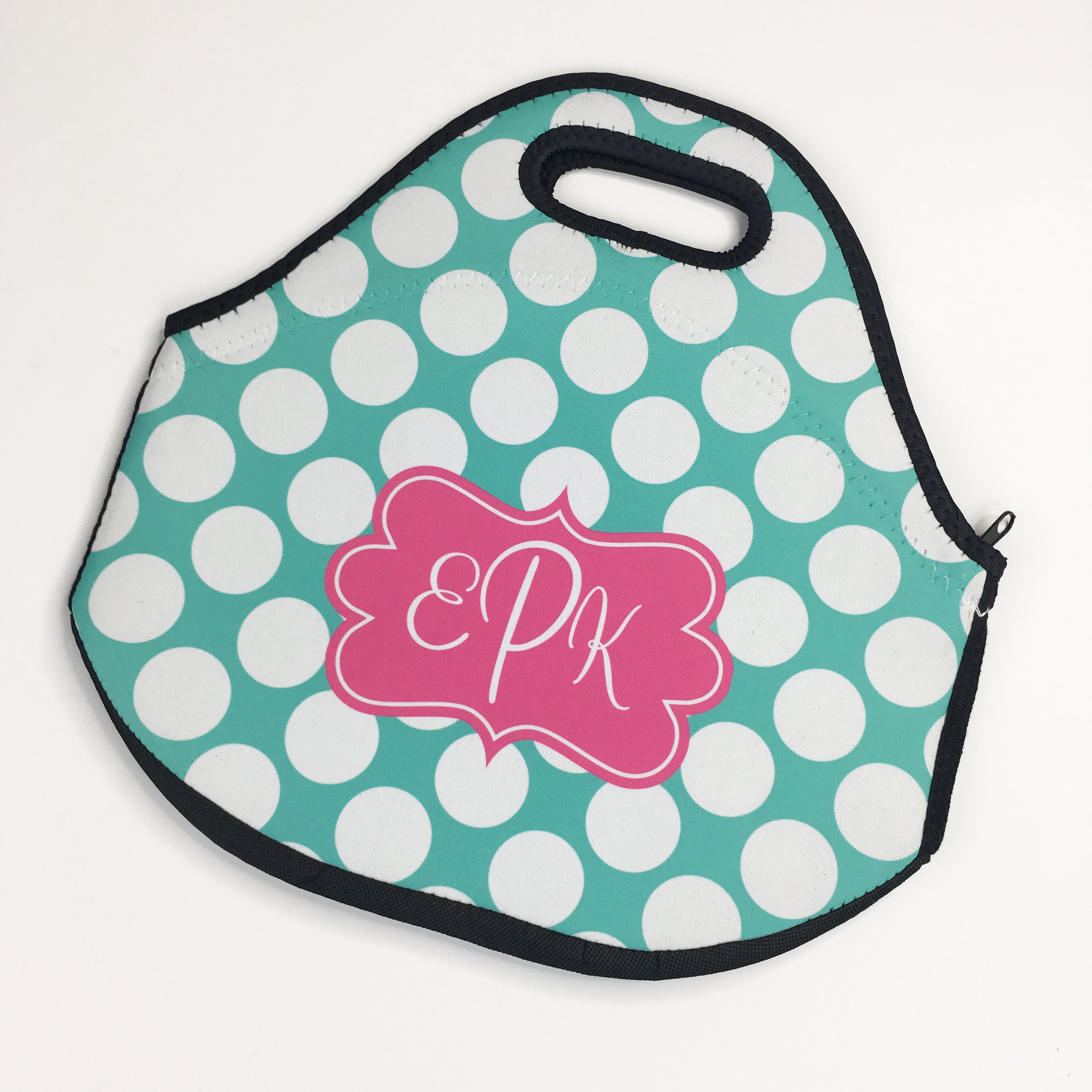 Big Dots Personalized Lunch Tote Choice of Pattern Color | Etsy