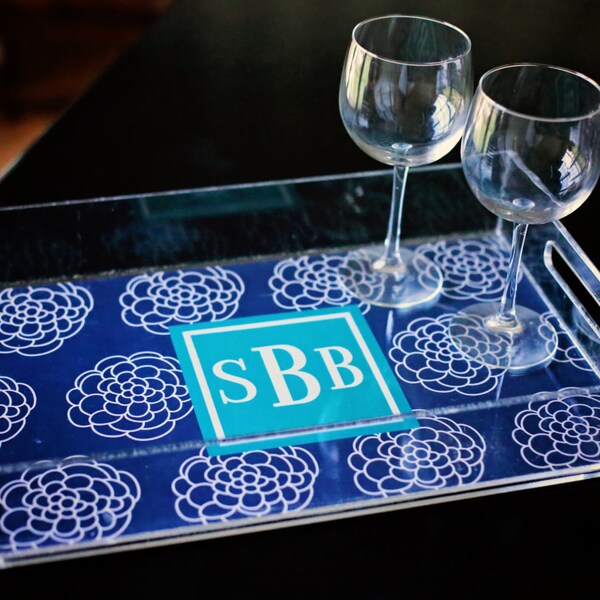 Acrylic Monogram Tray - Etsy