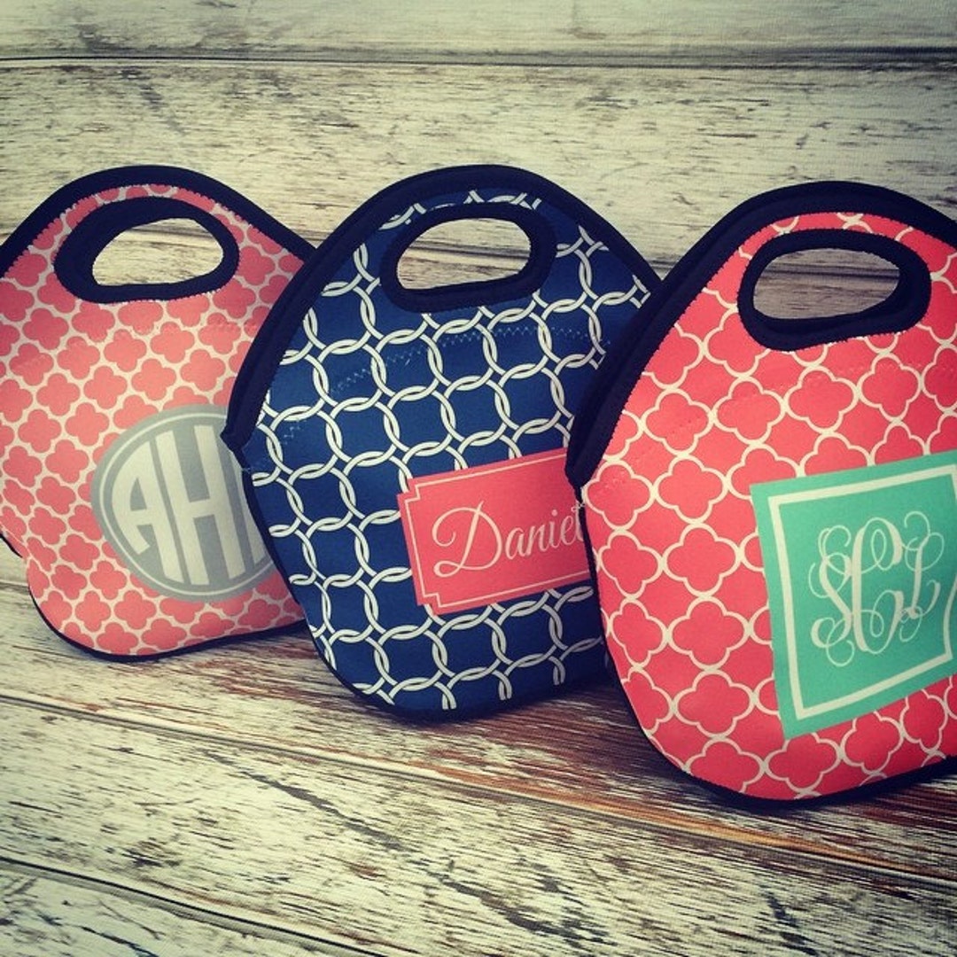 Custom Personalized Lunch Tote - Choice of Pattern, Color, Frame ...