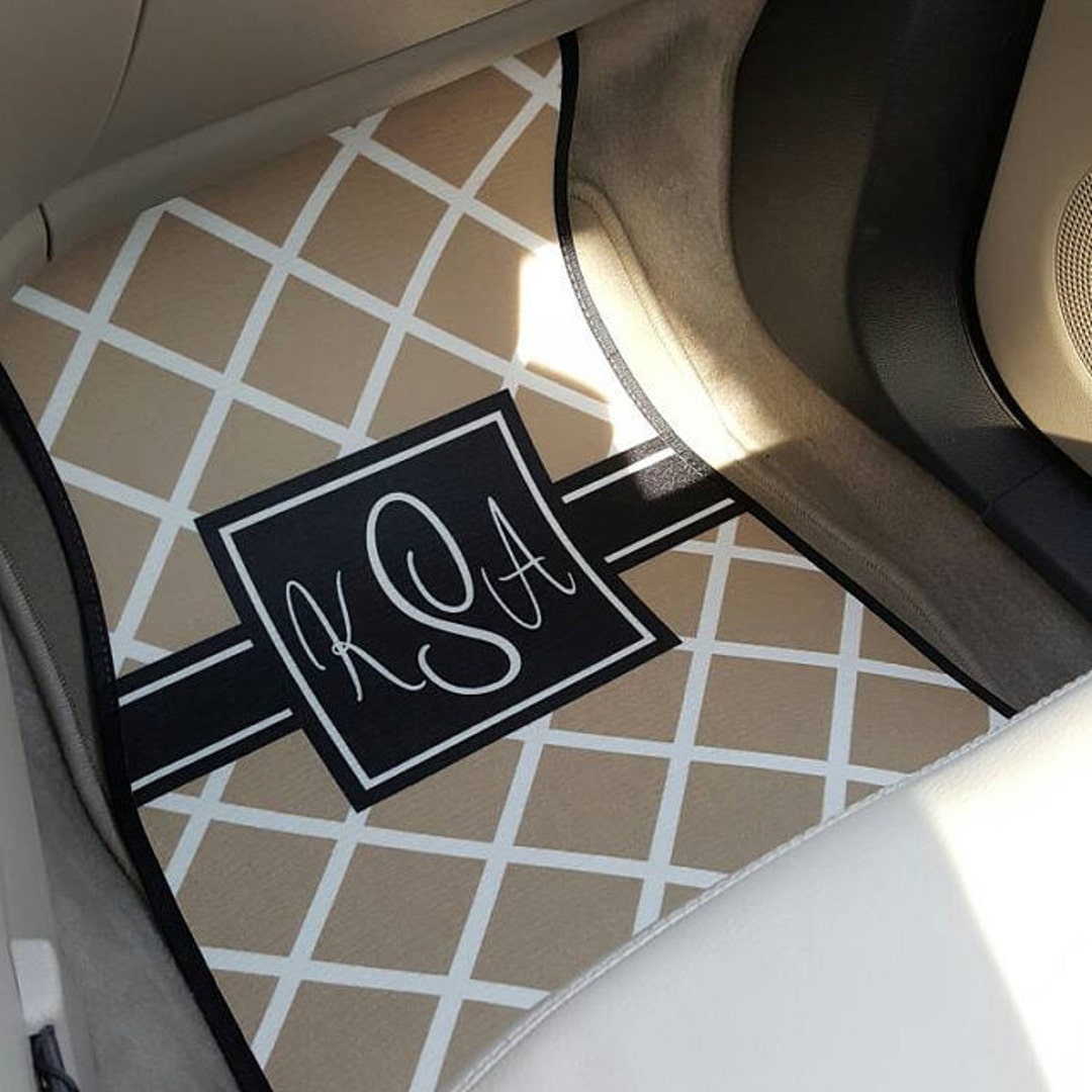 Personalized Custom Design Monogram CAR MATS for Front (set of 2 ...