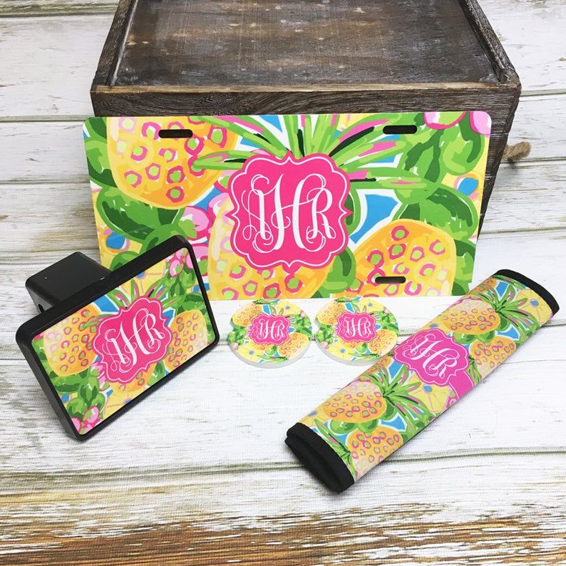 Preppy Collection Car Set - 40 Patterns, Frame, and Font - Personalized ...