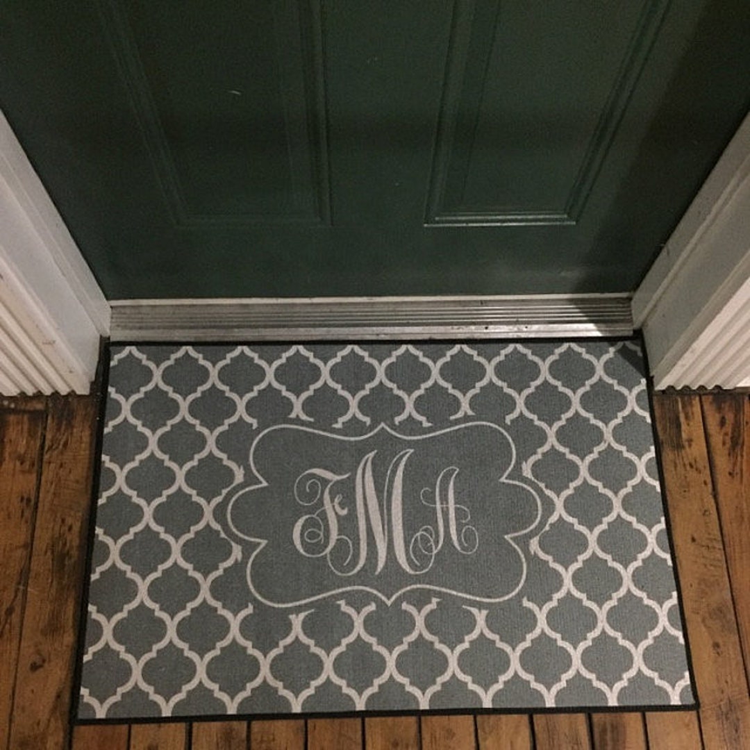 Monogram Door Mat - Design Your Own - Choice of Pattern, Color and ...
