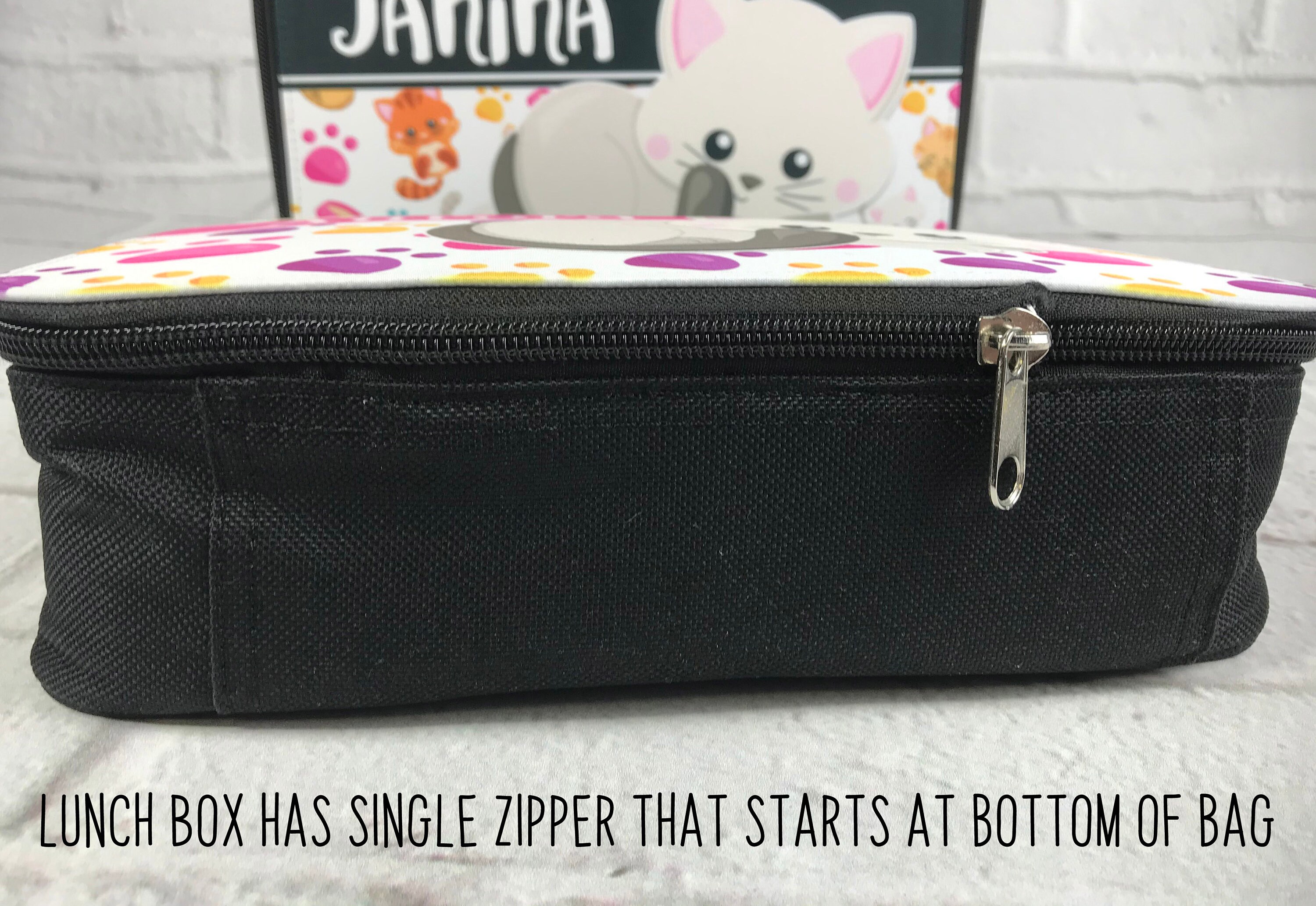 Kitty Cat Design Personalized Lunch Box Custom Lunch Tote | Etsy