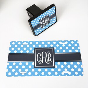 Monogram Trailer Hitch & License Plate Car Tag Set - Etsy
