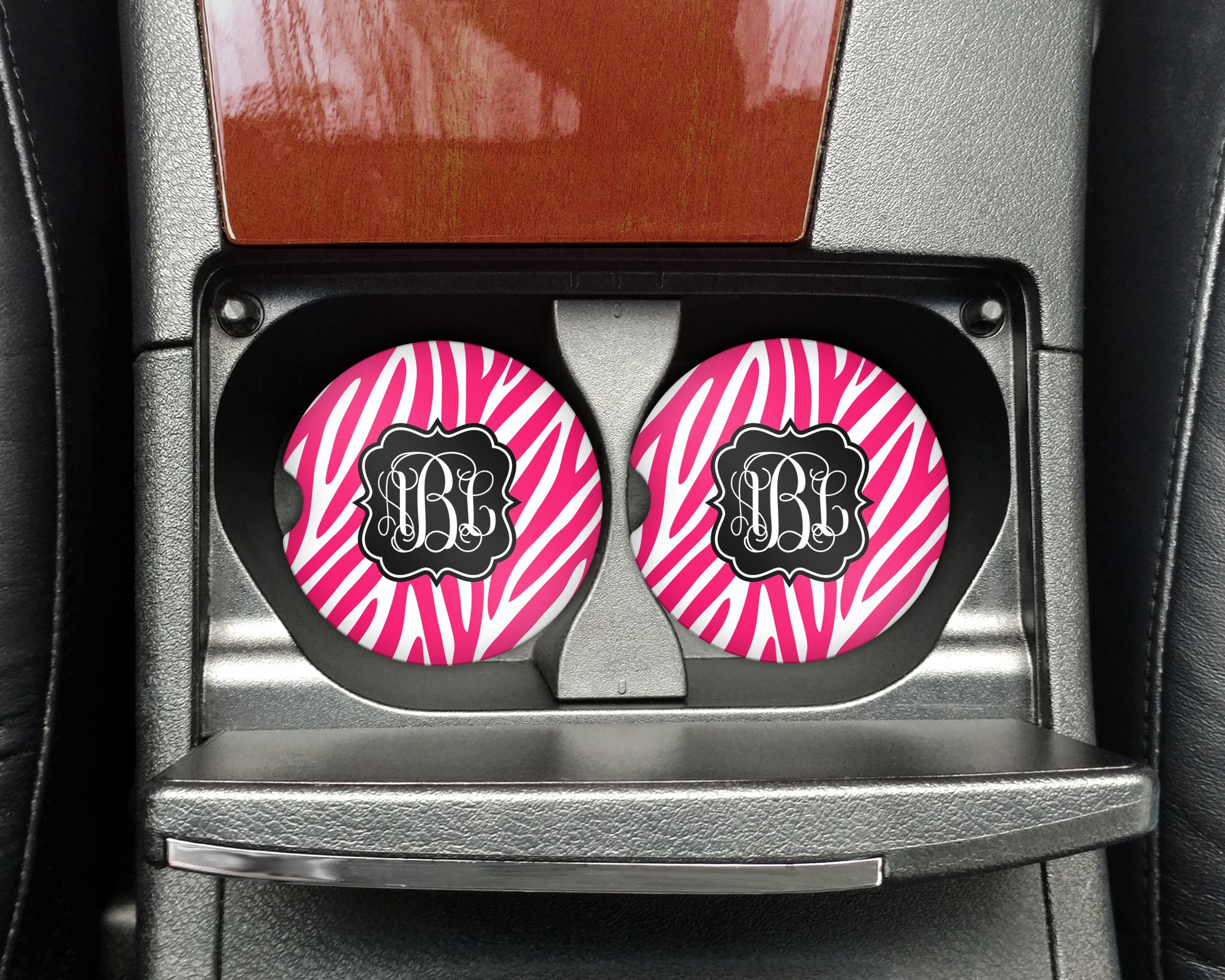 Personalized Car Coasters set of 2 Choice of Pattern - Etsy