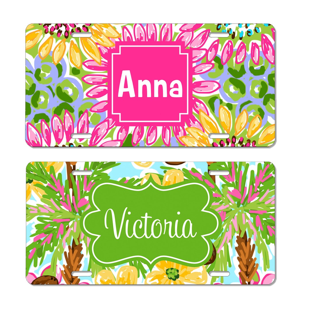 Preppy Collection Car Tag License Plate - Choice of Over 40 Pattern ...