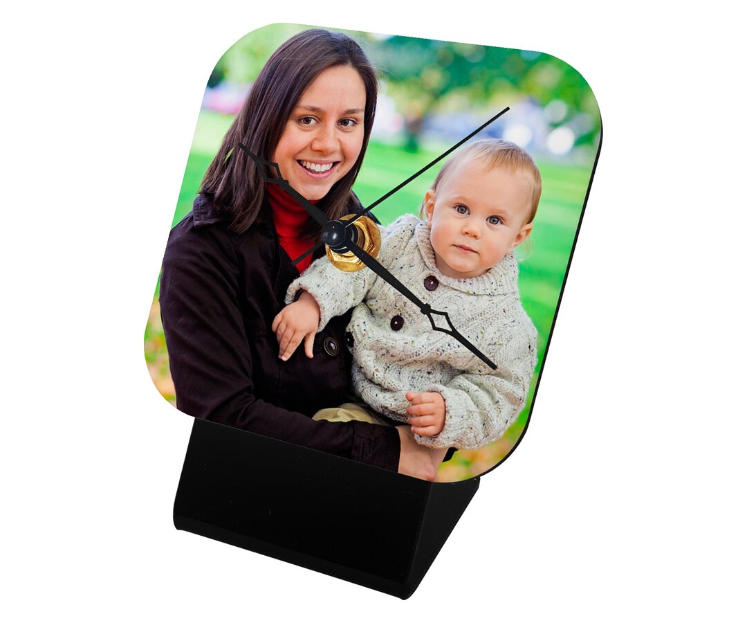 Photo Gift Mini Desk Clock - Design Your Own - Custom Picture ...