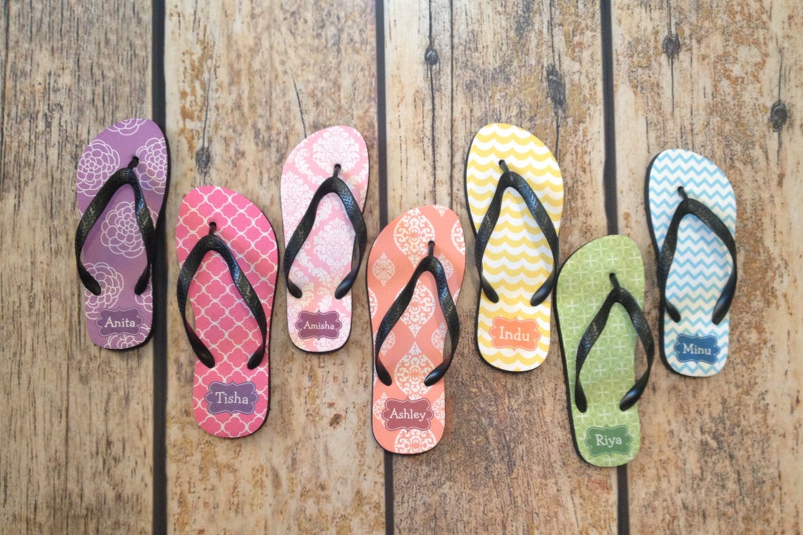 Personalized Flip Flops - Custom Pattern, Color, Name & More - Monogram ...