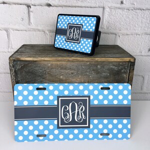 Monogram Trailer Hitch & License Plate Car Tag Set - Etsy