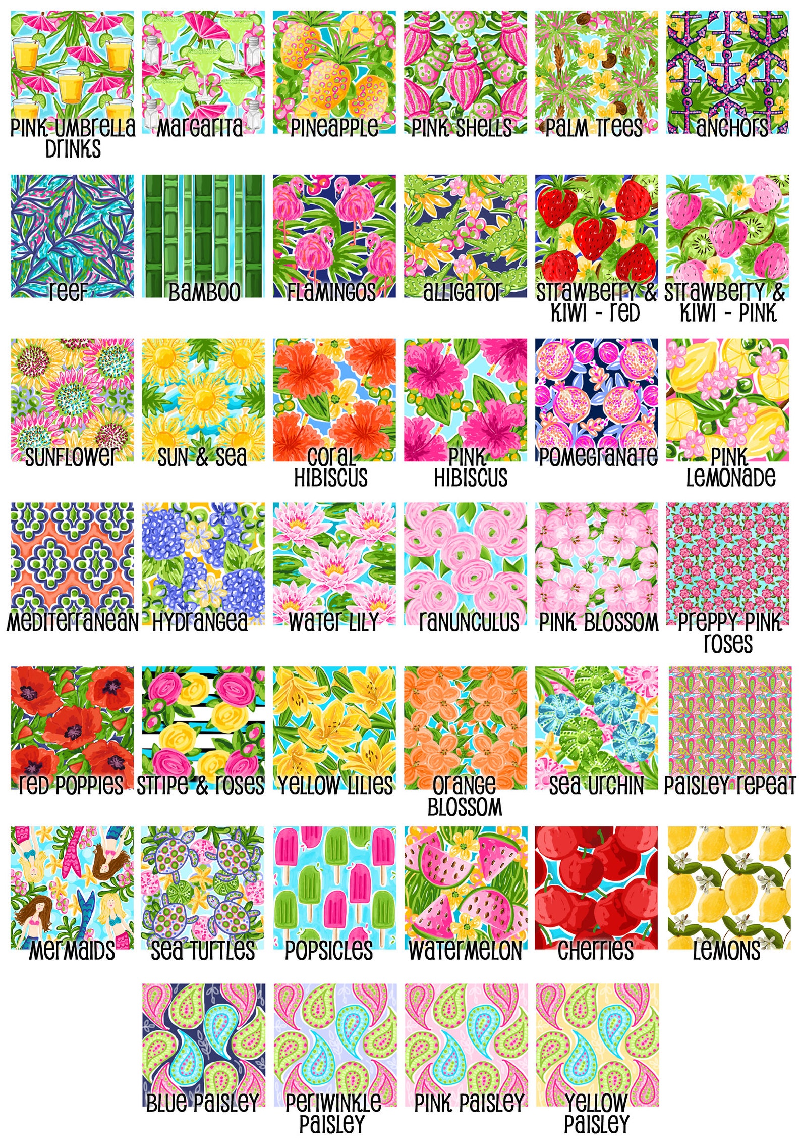 Preppy Collection Car Set - 40 Patterns, Frame, and Font - Personalized ...