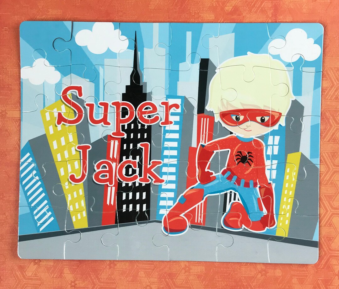 Superhero Design Jigsaw Puzzle With Name - Personalized, Design Your ...