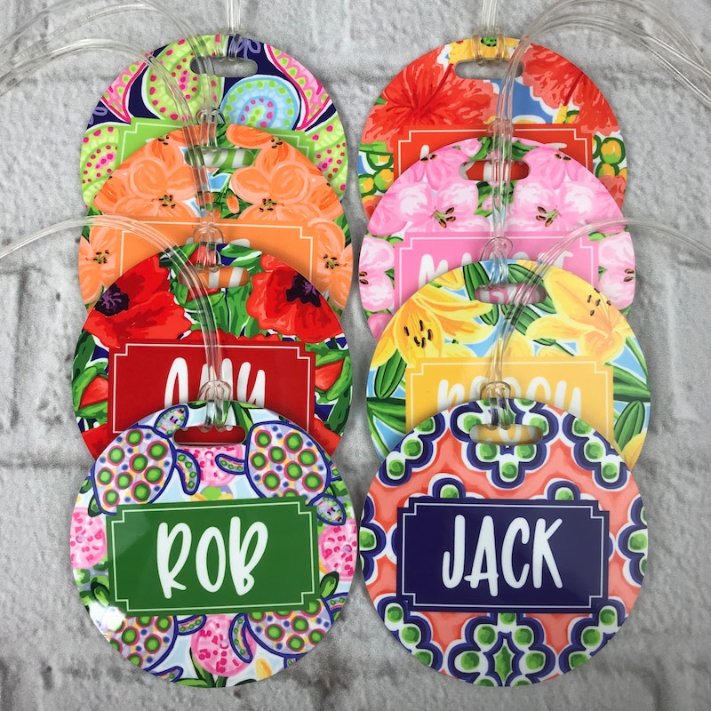 Round Luggage Tags - Etsy