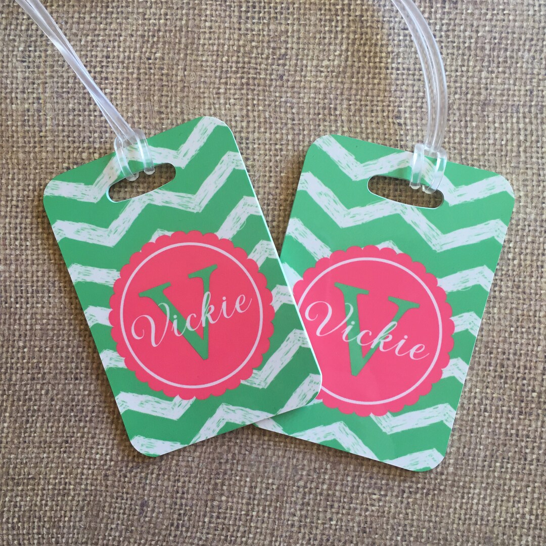 Set of 2 Custom Design Rectangle Luggage Tags (2 Sided) - Personalized ...