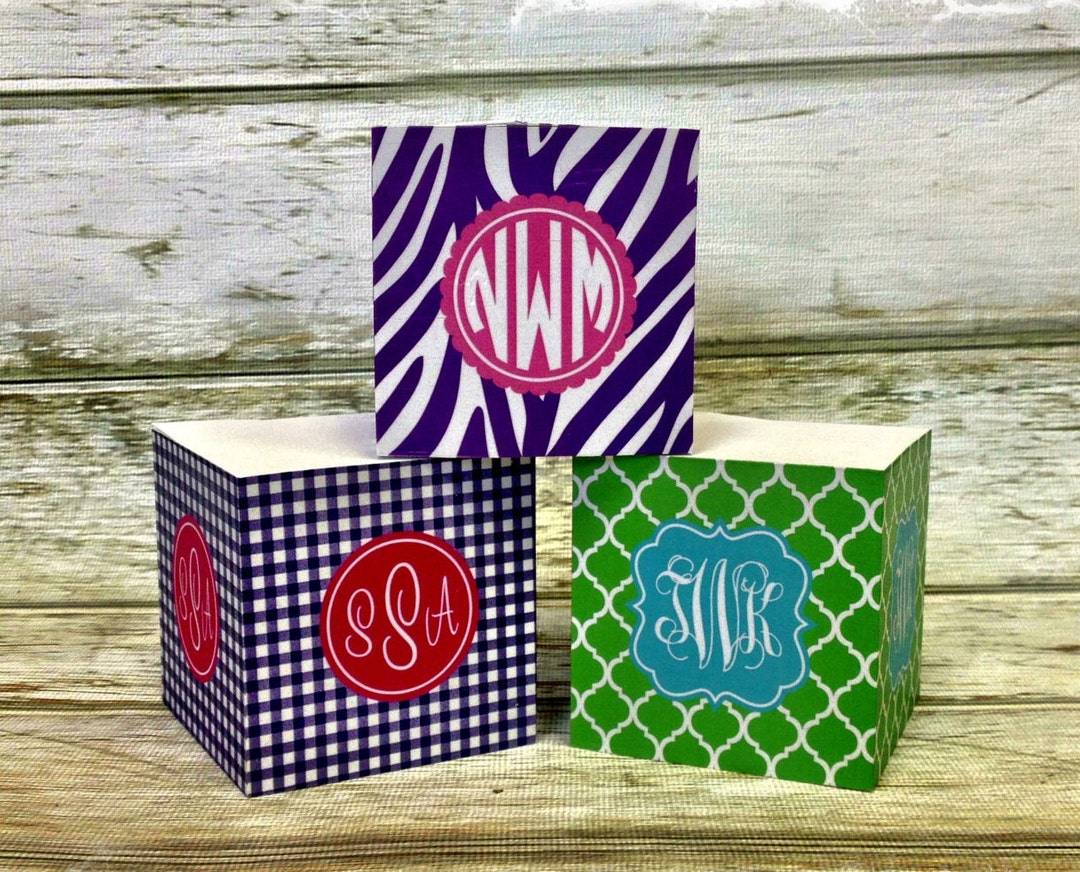 Custom Design Sticky Note Cube Choice of Pattern, Color, Frame ...