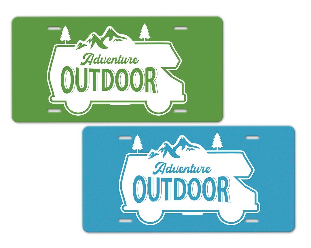Camper RV Design Adventure Outdoor Custom License Plate Car Tag ...