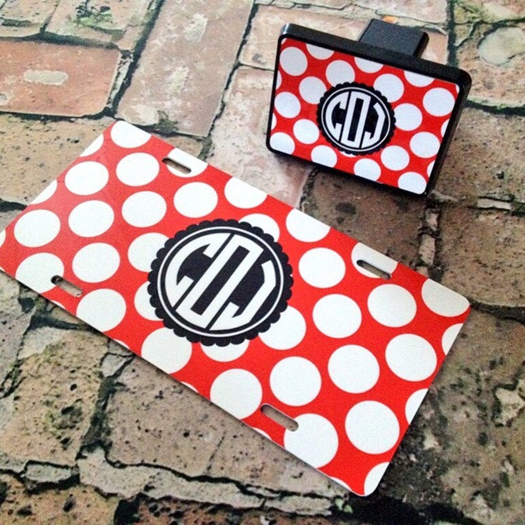 Personalized Trailer Hitch & License Plate Car Tag Set - Customize With ...