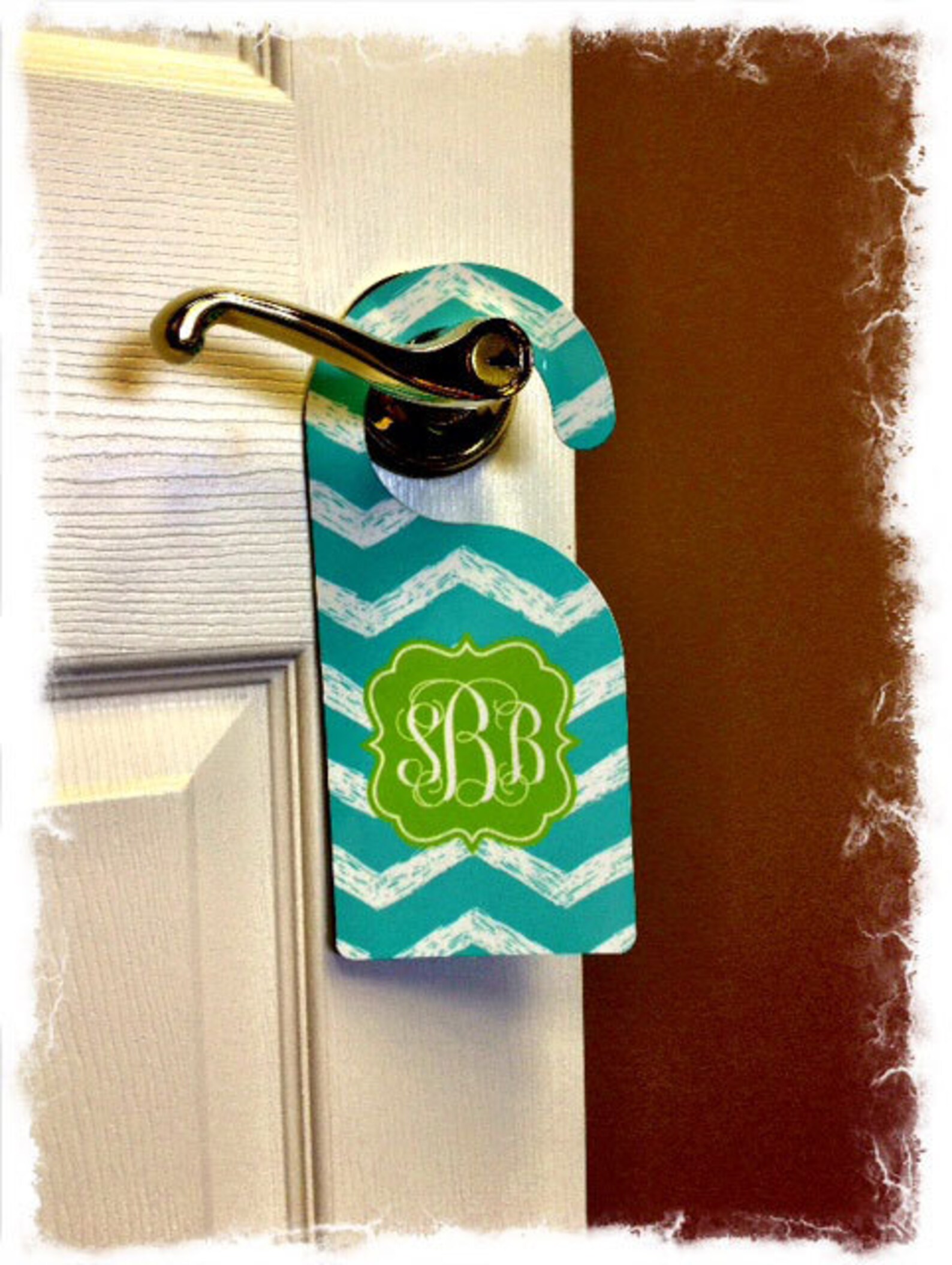 Personalized Door Hanger Choice of Pattern Color Frame & - Etsy