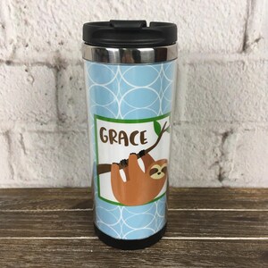 Sleepy Sloth Design Stainless Steel Sleek Coffee Travel Mugs - Etsy