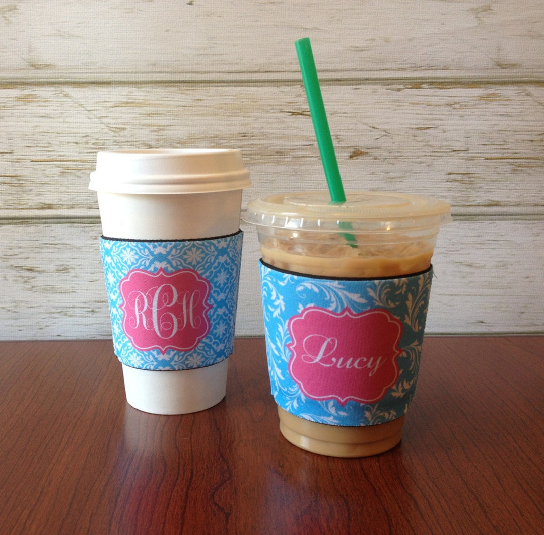 Personalized Reusable Coffee Cup Sleeve - Custom Pattern, Color ...