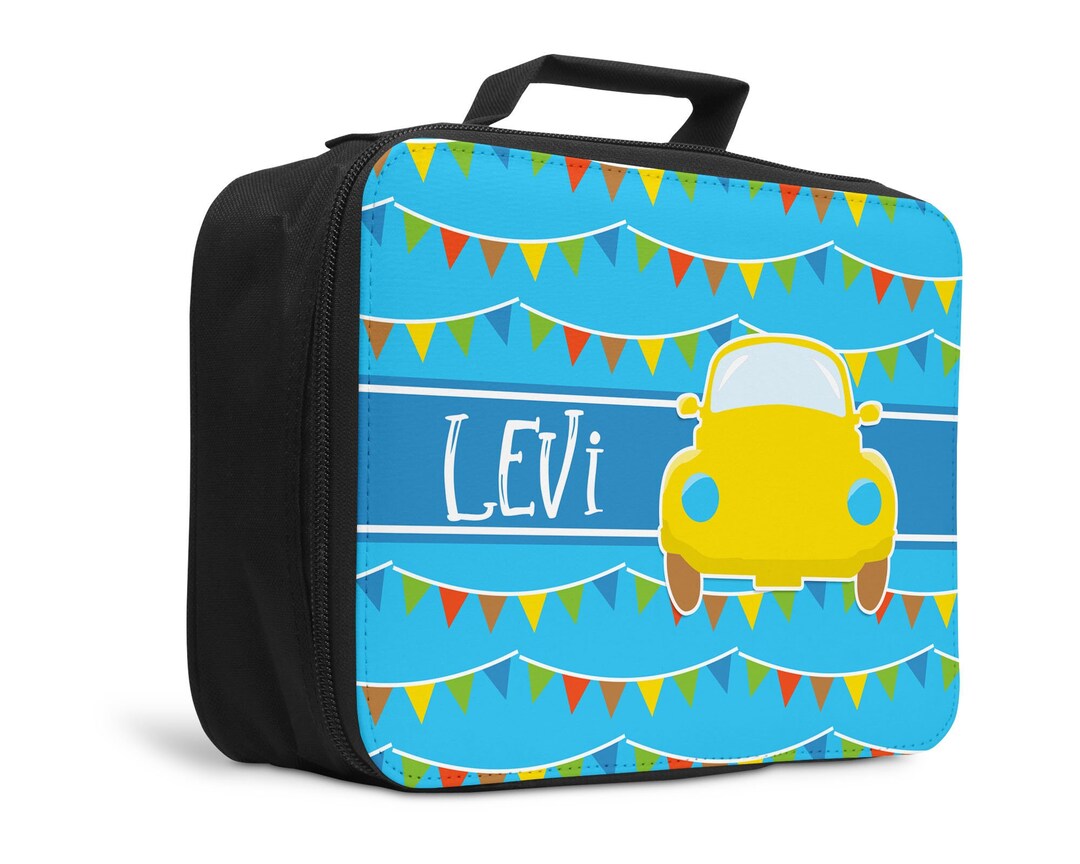 Race Car Design Personalized Lunch Box - Custom Lunch Tote With Name ...