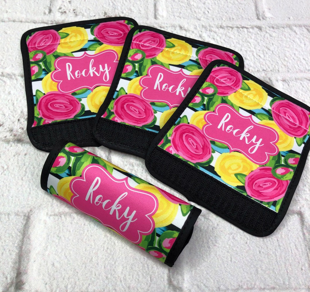 Personalized Luggage Finder - Monogram Preppy Collection Handle Wrap ...