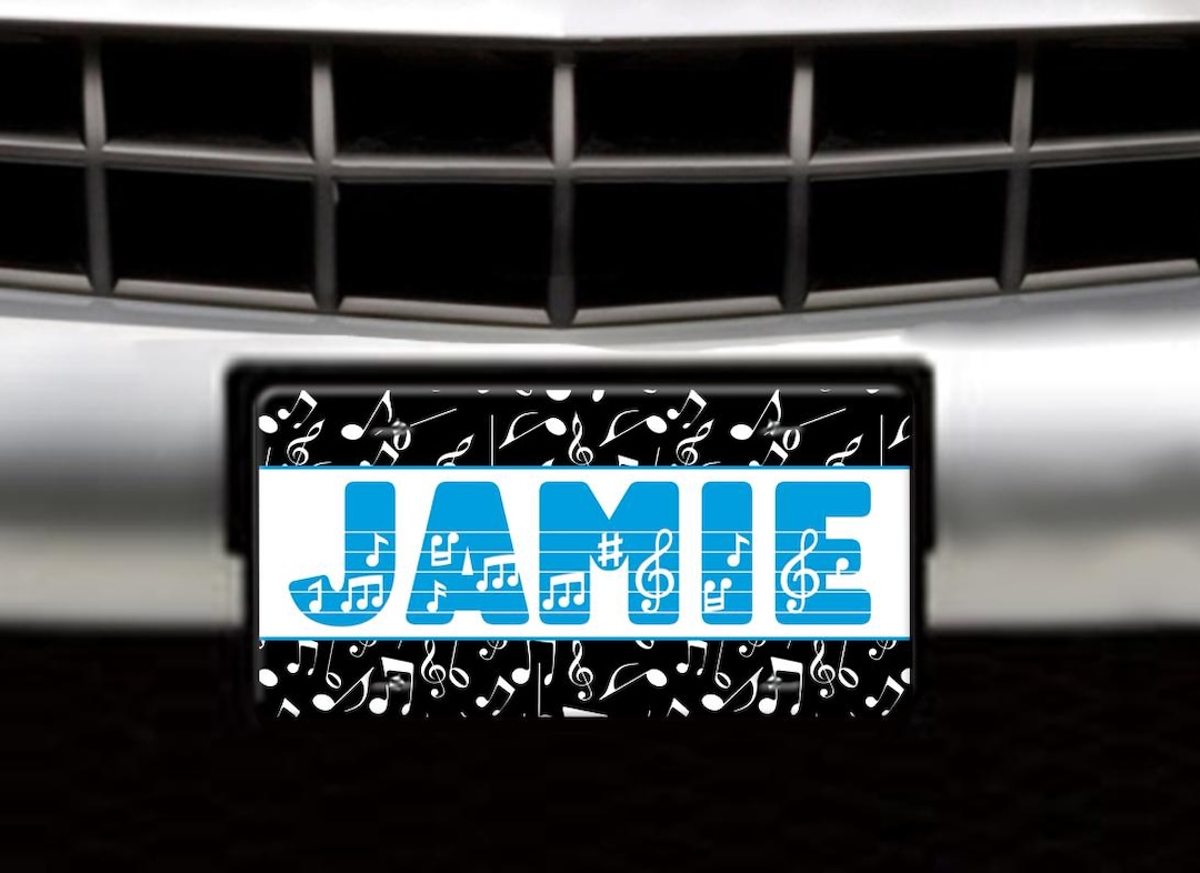 Personalized Music Theme Car Tag License Plate - Unique Gift Vehicle ...